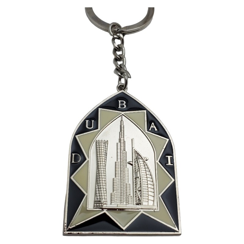 Dubai Tall Building Keychain Souvenir Keyring Travel UAE United Arab ...