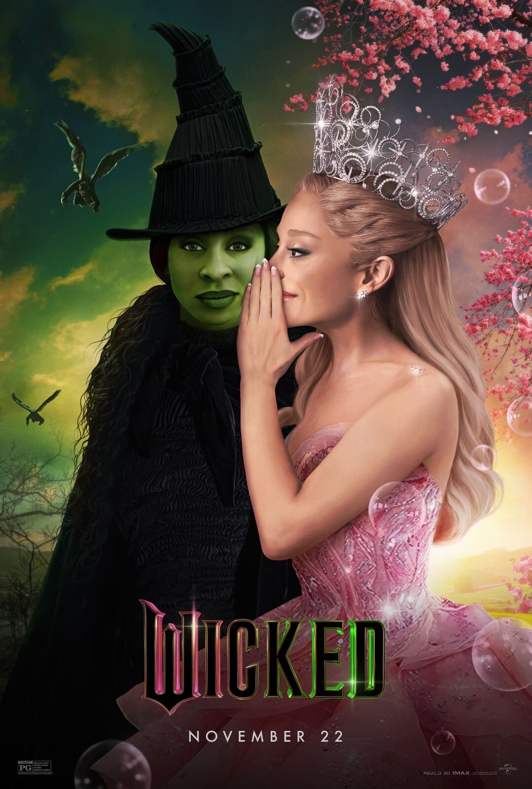 2024 Wicked Movie Poster 11X17 Ariana Grande Cynthia Erivo Land Of Oz 🔮 ...