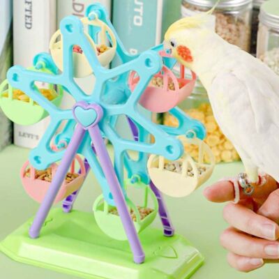 Cockatoo Bird Windmill Toy Bird Supplies Parrot Ferris Wheel Bird ...