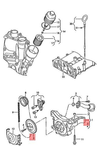 NEW VW AUDI SKODA SEAT EOS GOLF R32 PLUS CHAIN SPROCKET 03C115121N ...