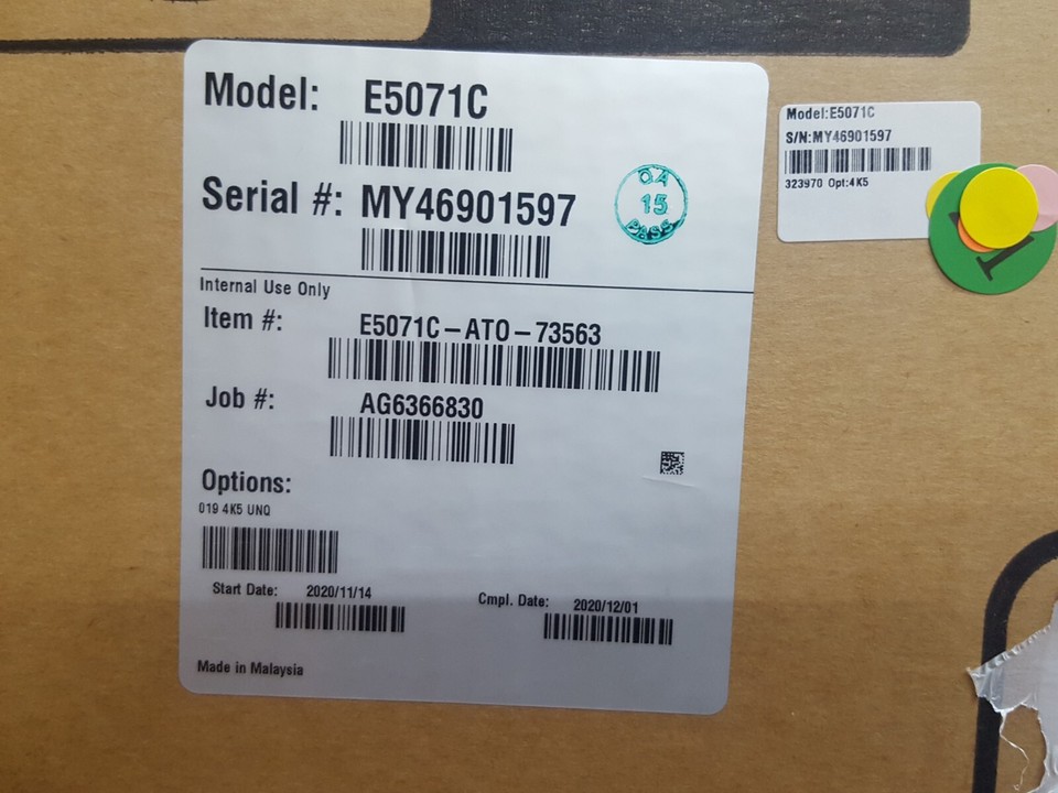 Keysight E5071C : Network Analyzer 20 GHz W/Opt. 4K5 (1597) | eBay