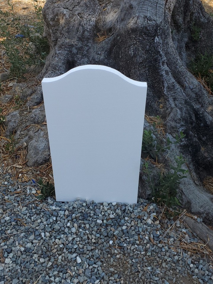 Set of 6 Haunted Mansion Shaped Tombstones / Headstones DIY Blank Foam ...