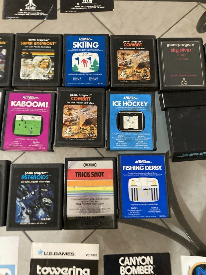 Lot of 28 Old School Atari 2600 Games w/ Manuals | eBay