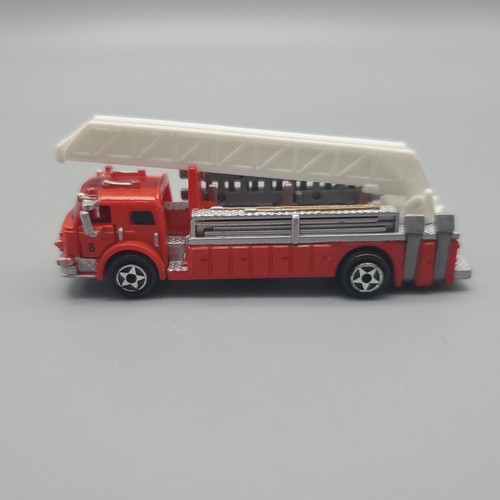 Vtg Micro Machines Galoob Fire Truck Engine Hook & Ladder Deluxe RED ...