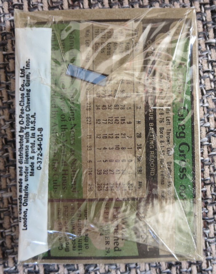 8 Packs for JMAN 1979 Topps Baseball Cello Pack Unopened Houston Astros ...