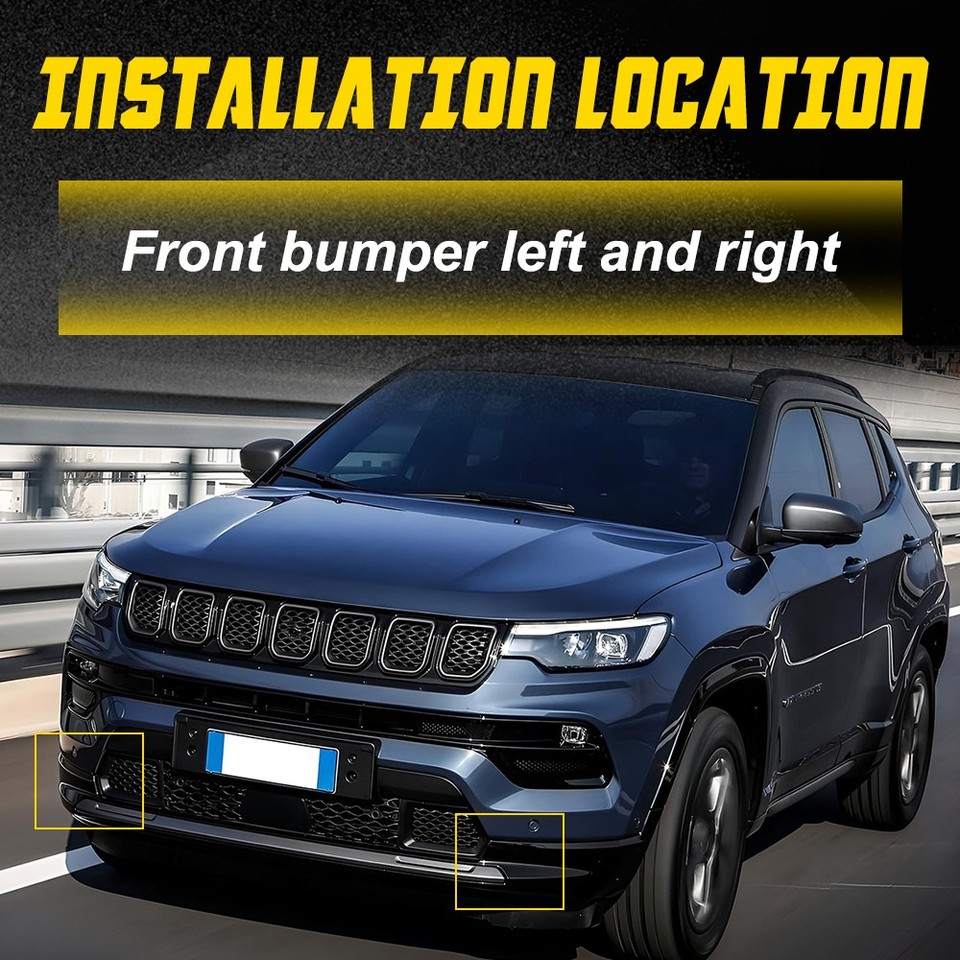 For 2017-2024 Jeep Compass Bumper Support Bracket Driver & Passenger ...