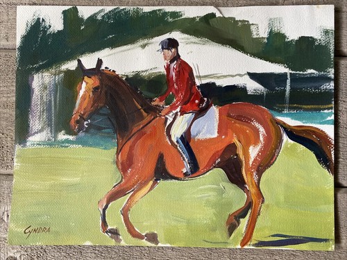 Cyndra Bradford Original Watercolor Painting On Paper Equestrian Horse ...