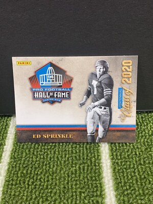 Ed Sprinkle 2020 Panini Pro Football Hall of Fame HOF Card Chicago ...