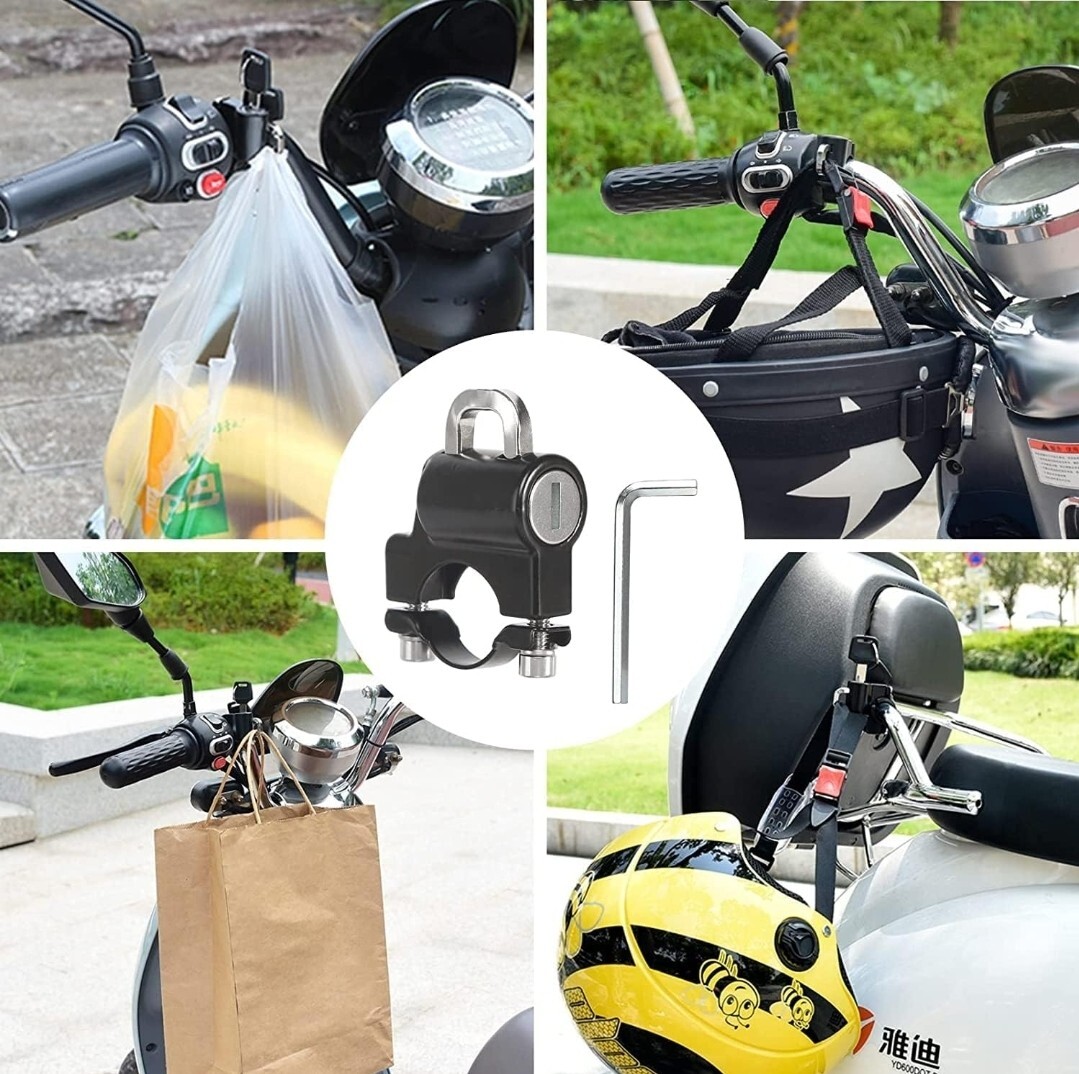 (2 Pack) Hamlet Lock for Motorcycle Scooters AntiTheft Lock, 22-28mm ...