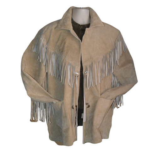 Men's Frontier Suede Fringe Coat Exclusive Native American Style Old ...