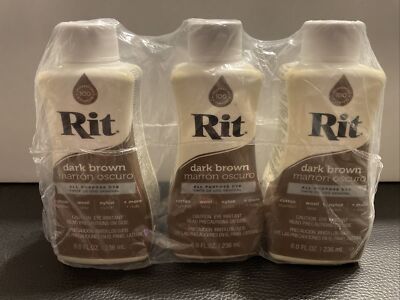 Rit All-Purpose Liquid Dye, Dark Brown, 8 fl oz LOT OF 3x 885967882506 ...
