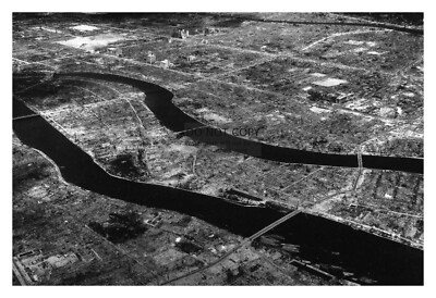 HIROSHIMA ARIEL LANDSCAPE AFTER THE ATOMIC BOMB WAS DROPPED ON IT WW2 ...