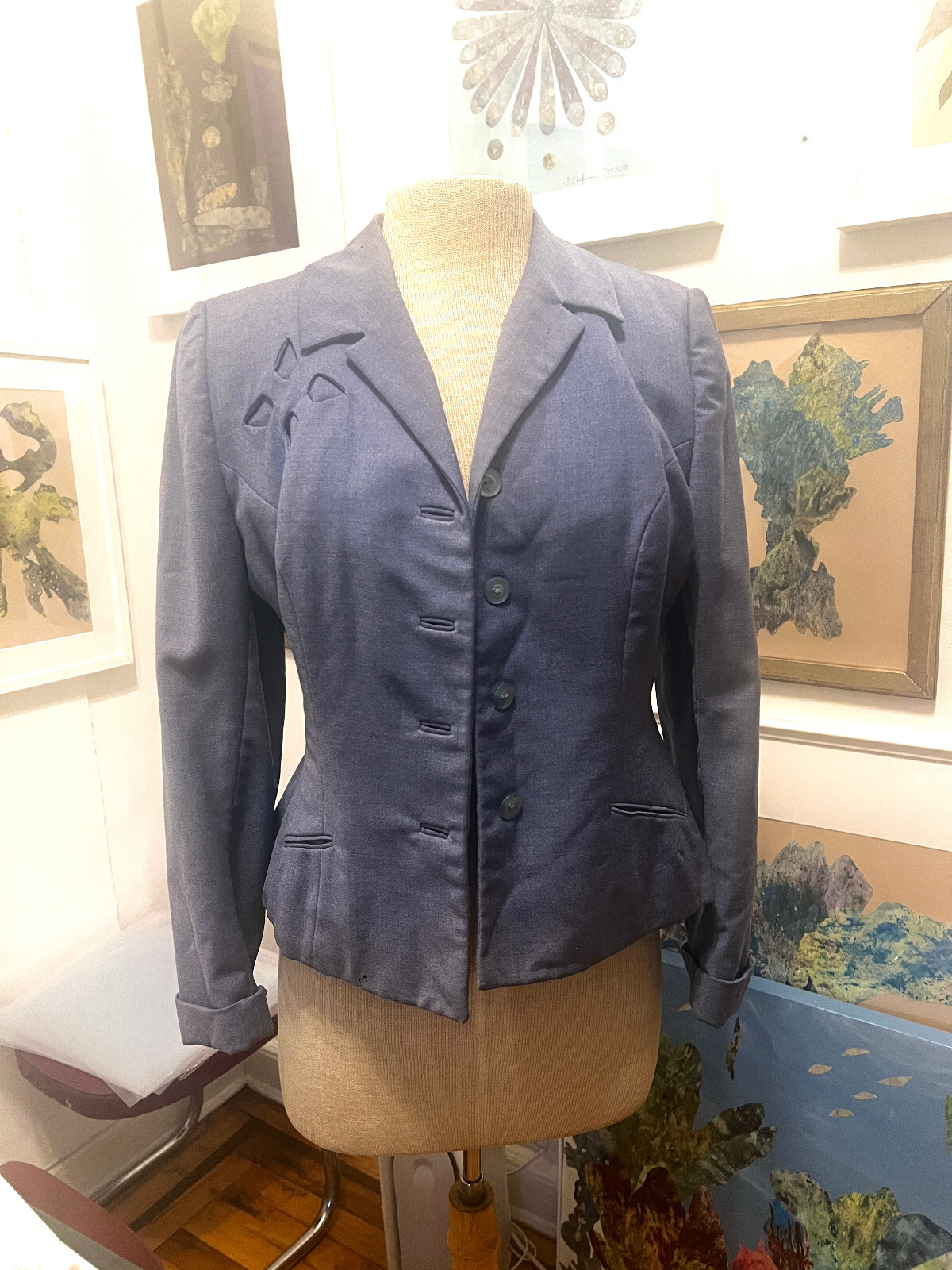 Vintage 1940s Tailored Suit Jacket For Pattern or Des… - Gem