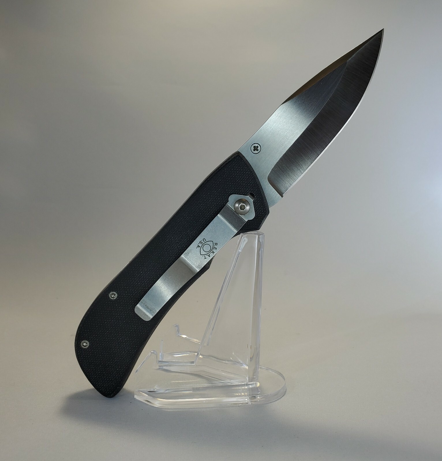 Round Eye Knife and Tool REKAT USA - Pioneer Clip Point ATS-34 SS Blade ...