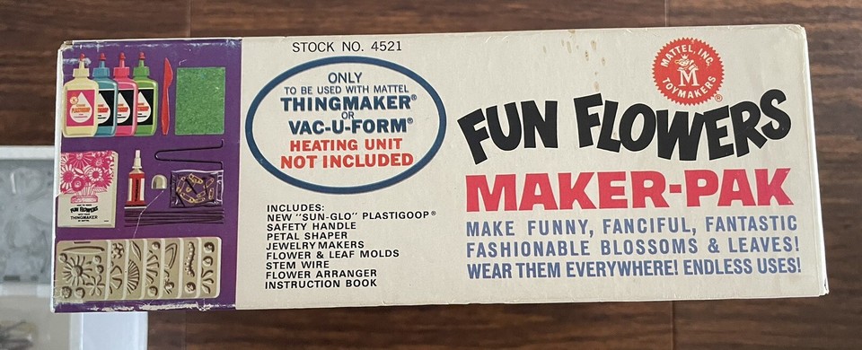 MATTEL THINGMAKER Fun Flowers Maker-Pak Sealed New In Box 1966 | eBay