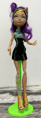 GUC 2008 Mattel Monster High Doll Clawdeen Wolf Purple Hair w/Stand (52 ...
