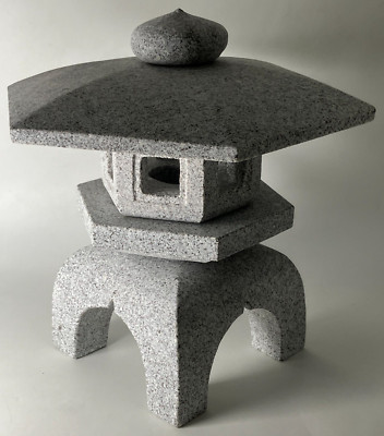 Gray Stone Lantern Yukimi Tourou Small Granite Japanese Garden Ornament ...