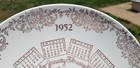 10" CALENDAR PLATE 1952 White w/Gold WINDMILL & BOATS MOTIF, FLORAL ...