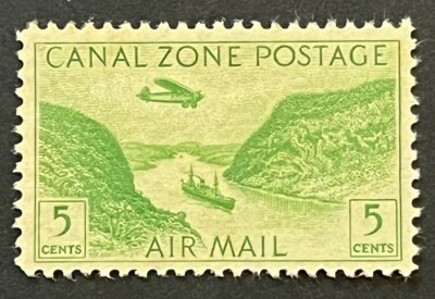 Travelstamps: 1931 Canal Zone Stamps Scott #C7, 5¢ Airmail Mint MNH OG ...