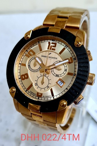 Daniel Hechter Paris Gents 100M Chronograph Luxury Watch Texture Bezel ...