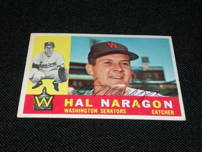 Washington Senators Hal Naragon Auto Signed 1960 Topps Card #231 JSA ...