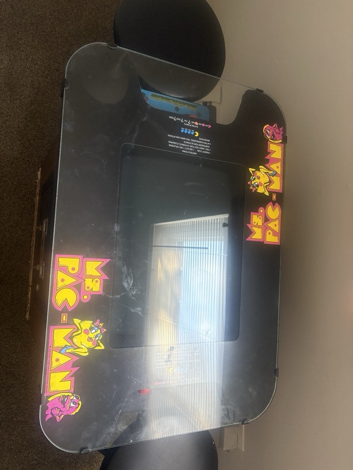 PAC-MAN or Mrs. Restored Original Cocktail Table Video Arcade Game with ...