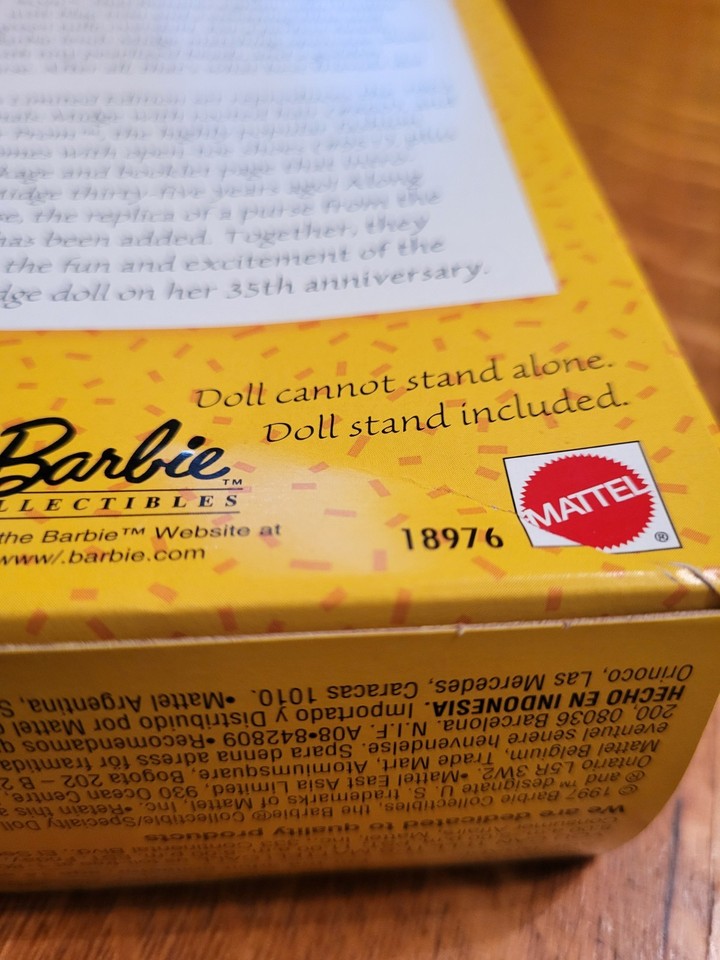 NIB 1997 35th Anniversary Midge Barbie Doll #18976 - 1963 Reproduction ...