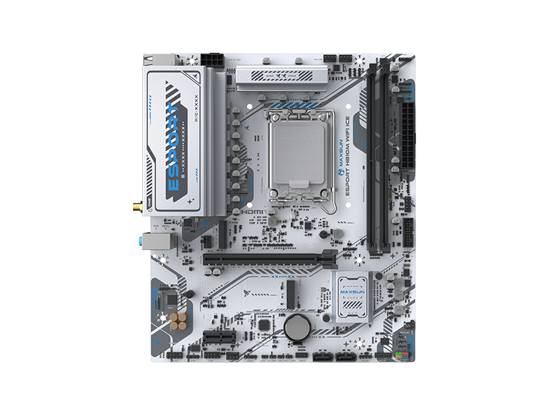 MAXSUN -eSport H810M WIFI ICE mainboard M-ATX LGA1851 socket | eBay