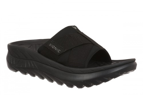 Vionic Rebound Unisex Recovery Slide Sandals - Comfort Support Black ...