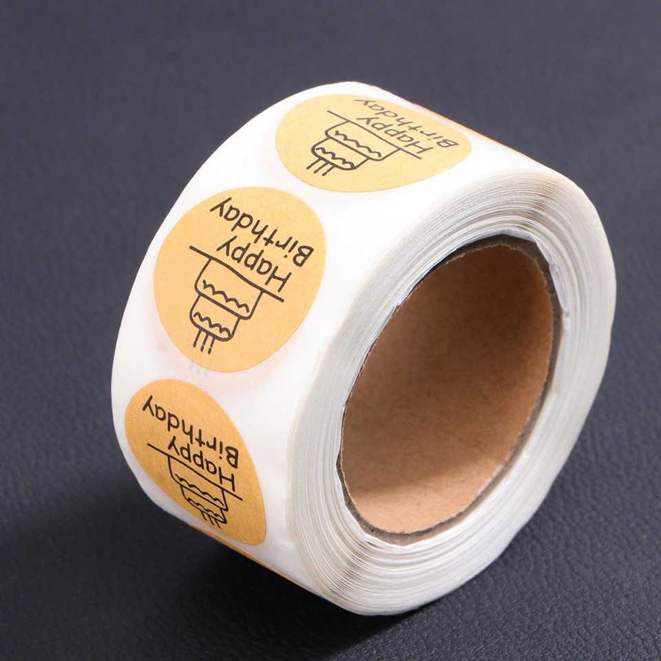 1 Roll Sealing Sticker Self-adhesive DIY Sticker Baking Packing Label ...