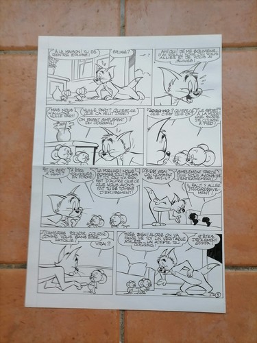 RARE GRANDE PLANCHE A3 ORIGINALE BD TOM ET JERRY TTBE GEN CLO | eBay