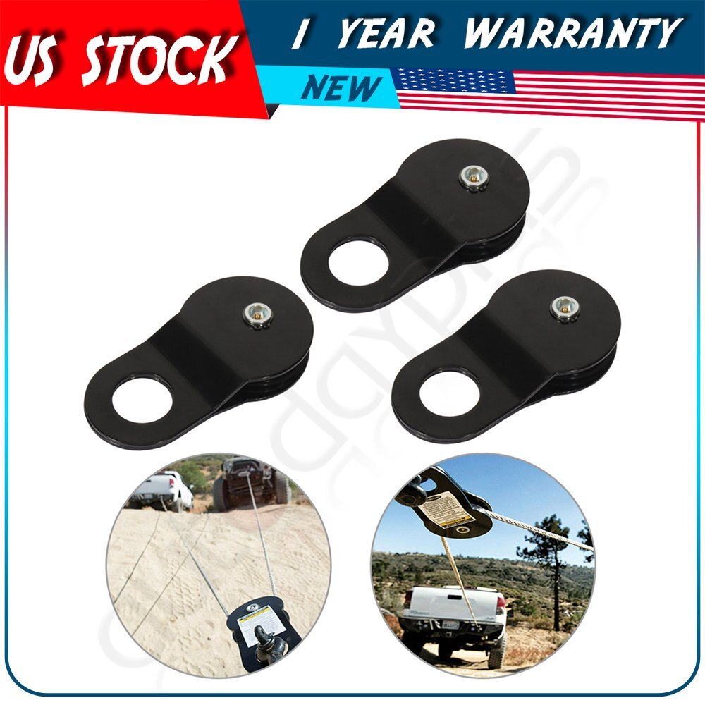 Snatch Block 22,000 lbs Capacity Recover Winch Pulley 10T 10 Ton Black ...