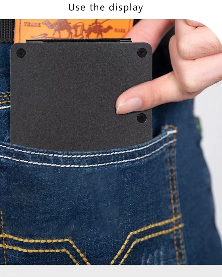 The Ridge Style Titanium Wallet with RFID Blocking Card Slots, Money ...