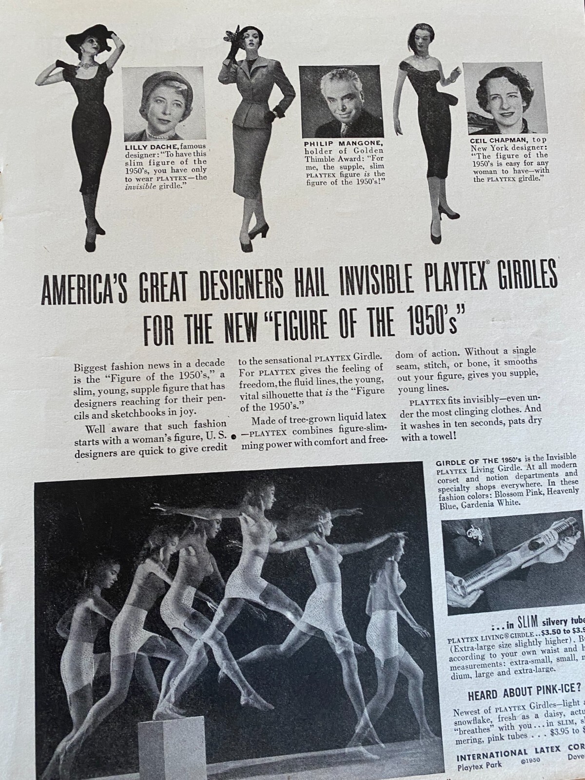 Playtex Girdles, Full Page Vintage Print Ad | eBay