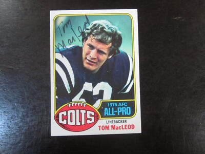 1976 Topps # 440 Tom MacLeod Autograph Signed Auto Card (M2) Baltimore ...