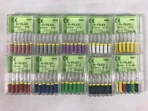 Mani Dental Root Canal Endo Stainless Steel K-files All Sizes 30 Files ...