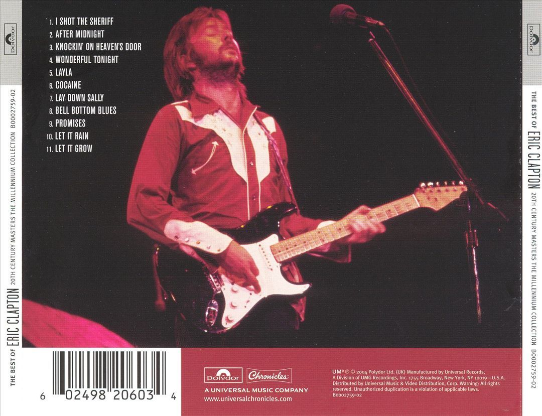 ERIC CLAPTON - 20TH CENTURY MASTERS - THE MILLENNIUM COLLECTION: THE ...