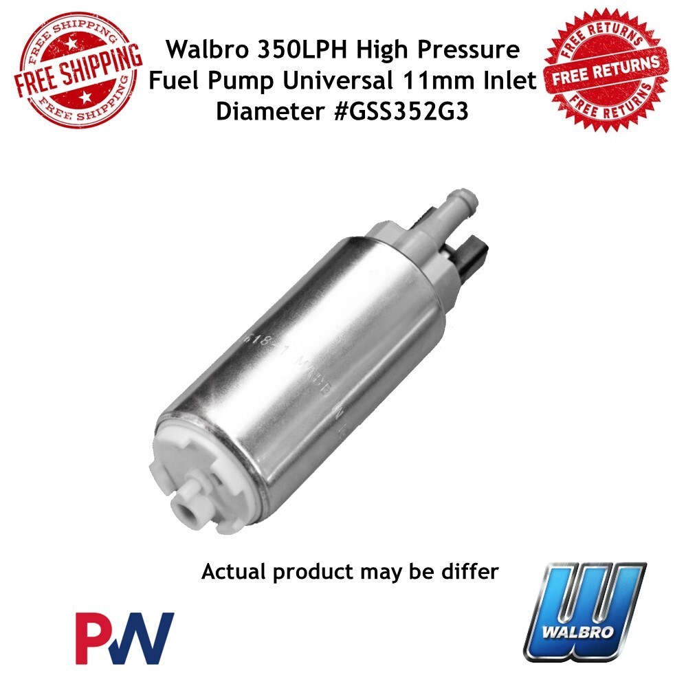 Walbro 350LPH High Pressure Fuel Pump Universal 11mm Inlet Diameter # ...