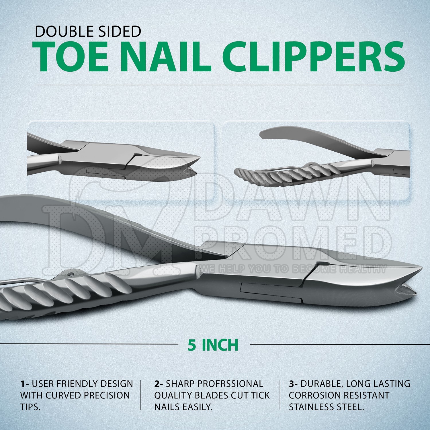 4 Pedicure Kit Toe Nail Clippers Set Cutter Cuticle Pusher Scissors ...