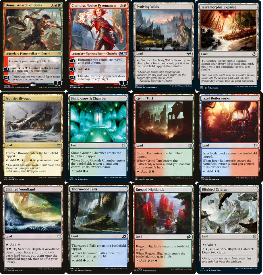 EDH Elemental Deck - Commander - Green Red Blue - 100 Card - Elite ...