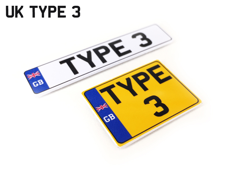 1:10 Scale UK British RC Mini Plastic Number Plate Plates Pair License ...