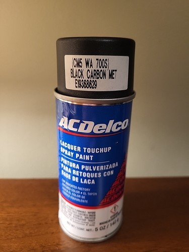 AC Delco Chevrolet Black Carbon MET Lacquer Touch Up Spray Paint (CM5 ...