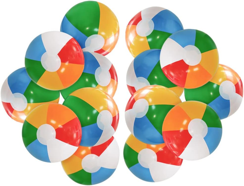 12'' Beach Ball for Kids: 14 Pack Beach Balls Bulk Inflatable Pool ...