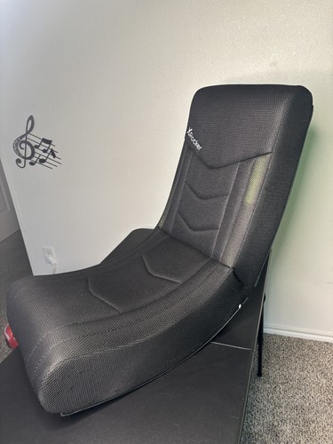 X Rocker Solo Floor Rocker Gaming Chair with RGB Lighting, Blue, Black ...