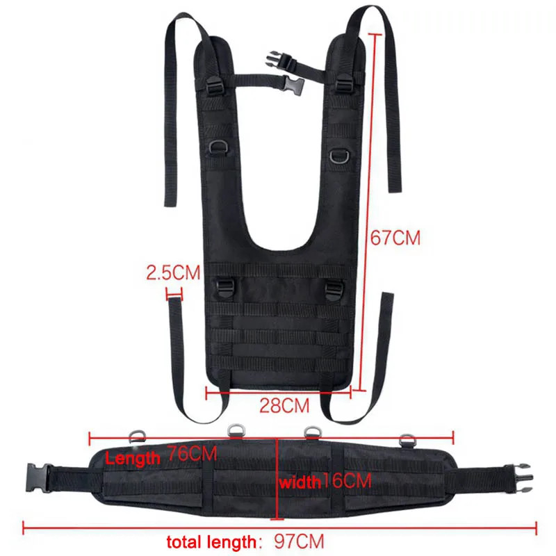 Tactical MOLLE Chest Rig Vest Airsoft Army Paintball Hunting Duty Waist ...