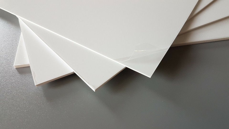 Polystyrene Sheets Panel White Gloss Solid Plastic 1 1.5 2 & 3mm thick ...