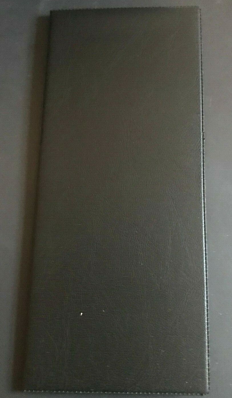 -DOUBLE FOLDING LOTTERY TICKET HOLDER/WALLET VELVET AND LEATHER LOOK ...