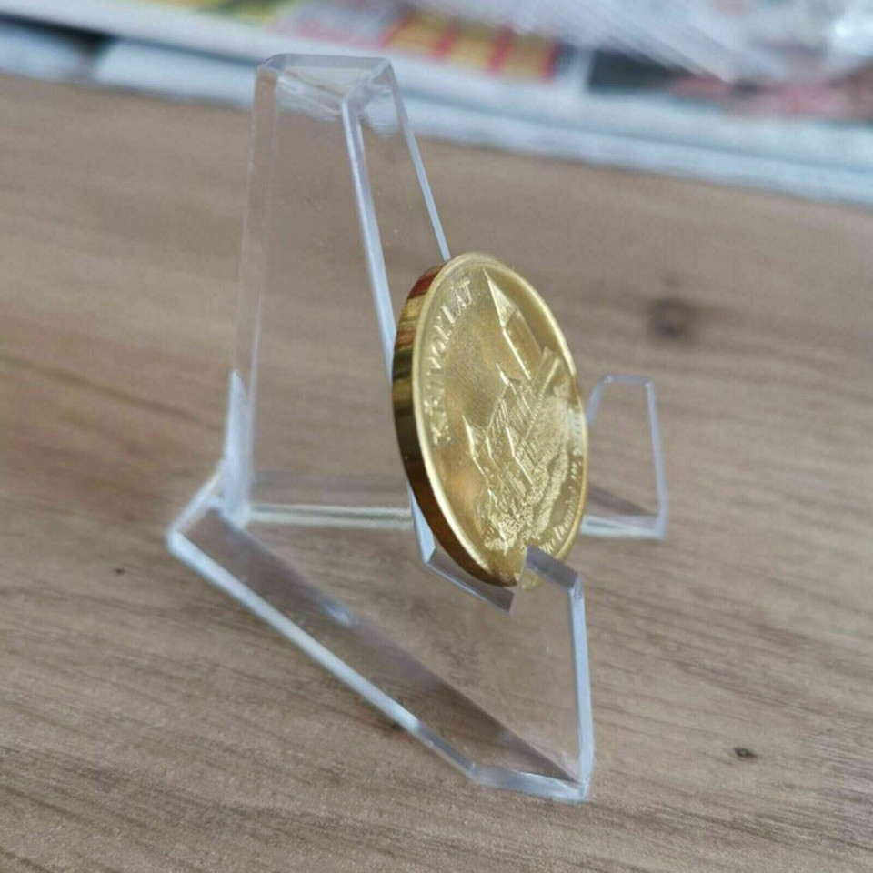 20PCS Clear Plastic Trading Card Stands for Coins Sports Cards Display ...