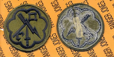 US Army 207th Military Intelligence Brigade OD Green & Black patch m/e ...