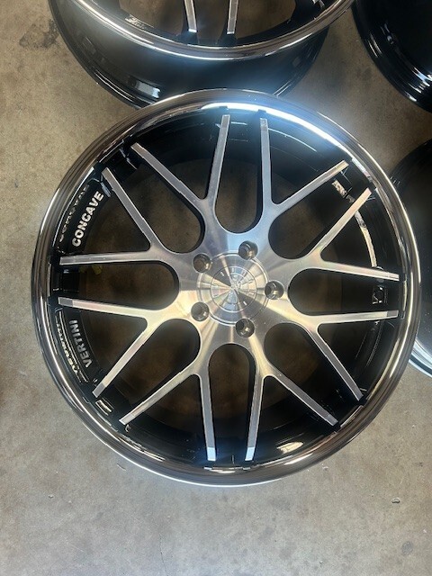 20" VERTINI MAGIC WHEELS 20X10/20x8.5 5x120 15MM GLOSS BLACK POLISHED ...